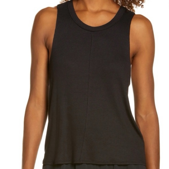 Zella | Tops | Zella All Day Favorite Ribbed Tank Black Large | Poshmark